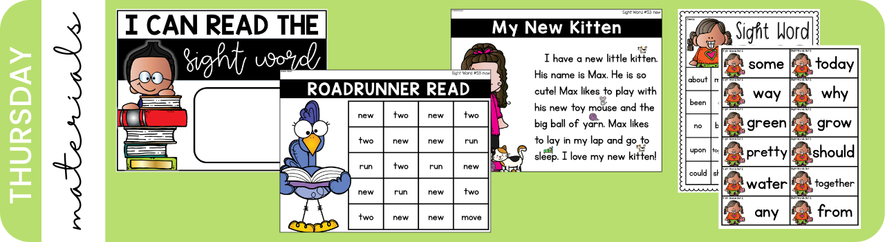 Sight Word Fluency Passages and Activities for First Grade - Early ...