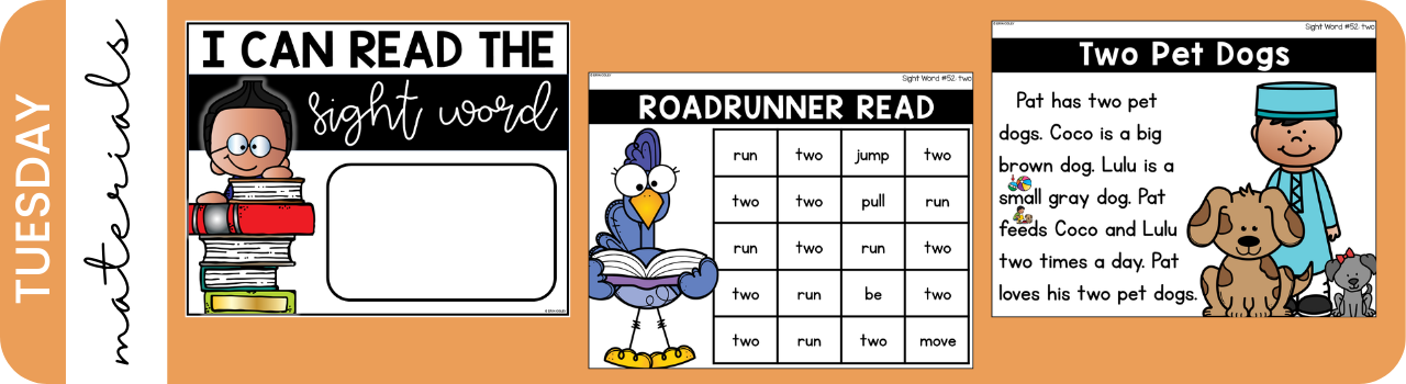 Sight Word Fluency Passages and Activities for First Grade - Early ...