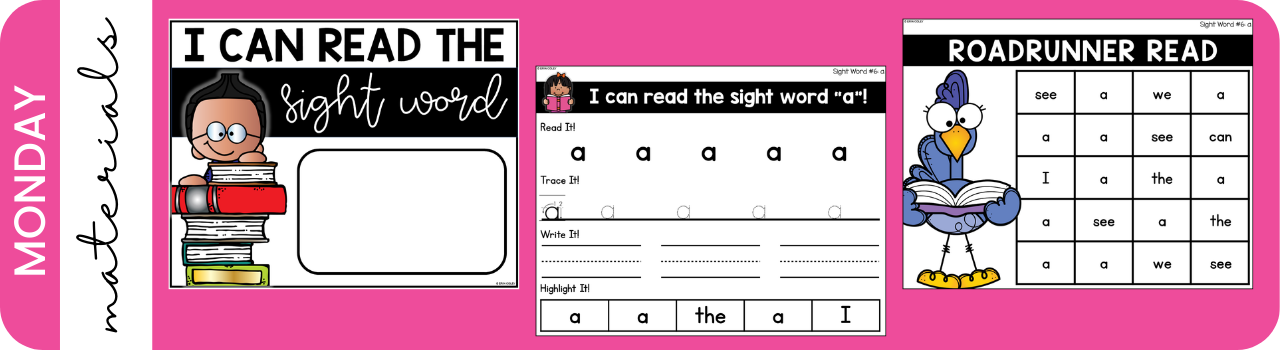 Kindergarten Sight Word Activity Sheets for Effective Intervention ...