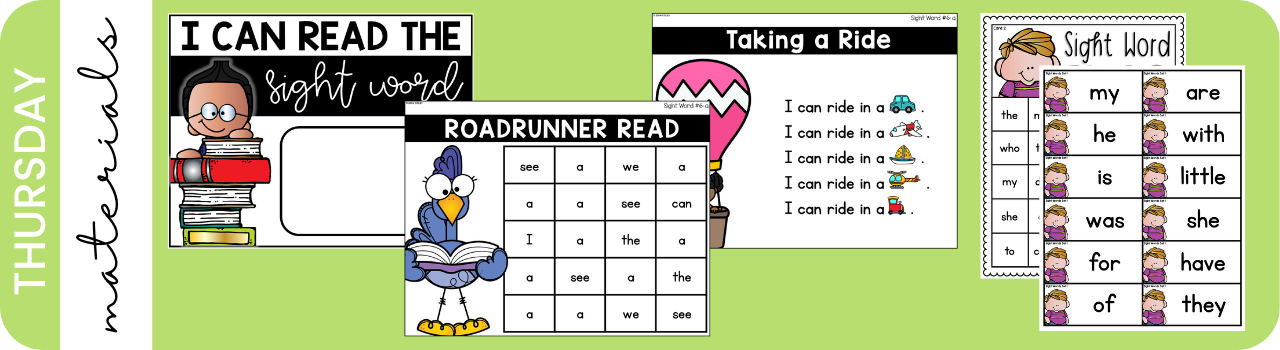Kindergarten Sight Word Activity Sheets for Effective Intervention ...